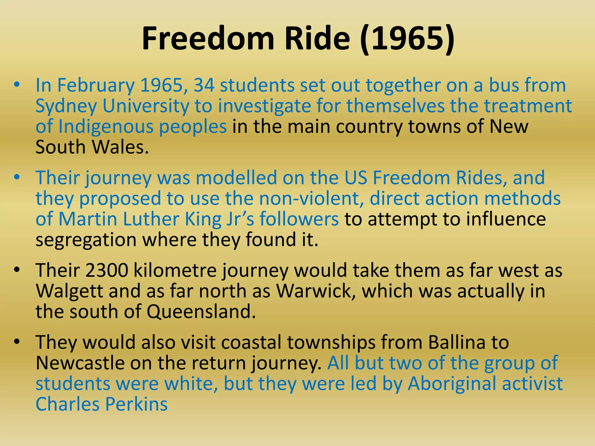 Freedom Ride Australia | PPTX