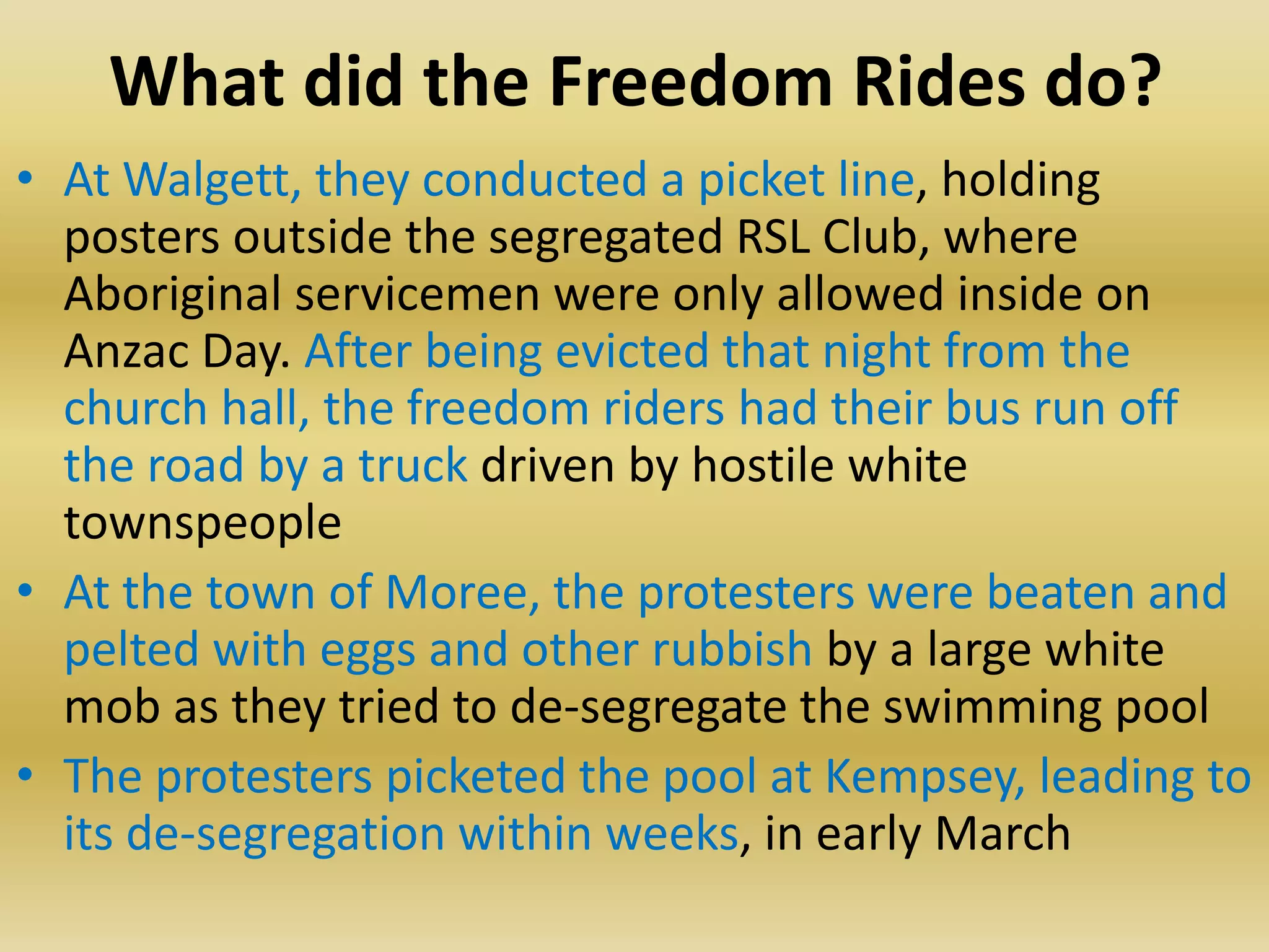 Freedom Ride Australia | PPTX