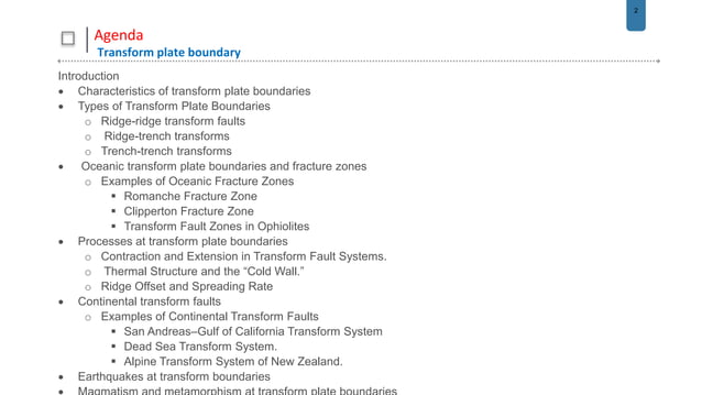 Transform plate boundary | PPTX | Geography | Science