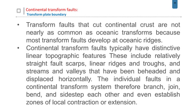 Transform plate boundary | PPTX | Geography | Science