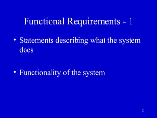 Functional-Requirements in Software Requirement Engineering | PPT