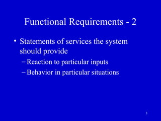 Functional-Requirements in Software Requirement Engineering | PPT