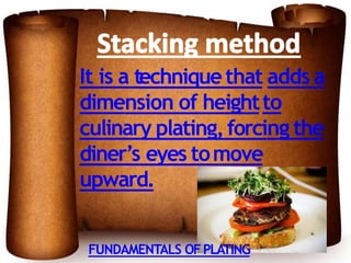 4 fundamental of plating GR9 | PPTX | Cooking | Food & Drink