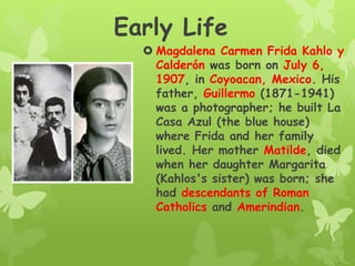 Frida Kahlo Biography Timeline