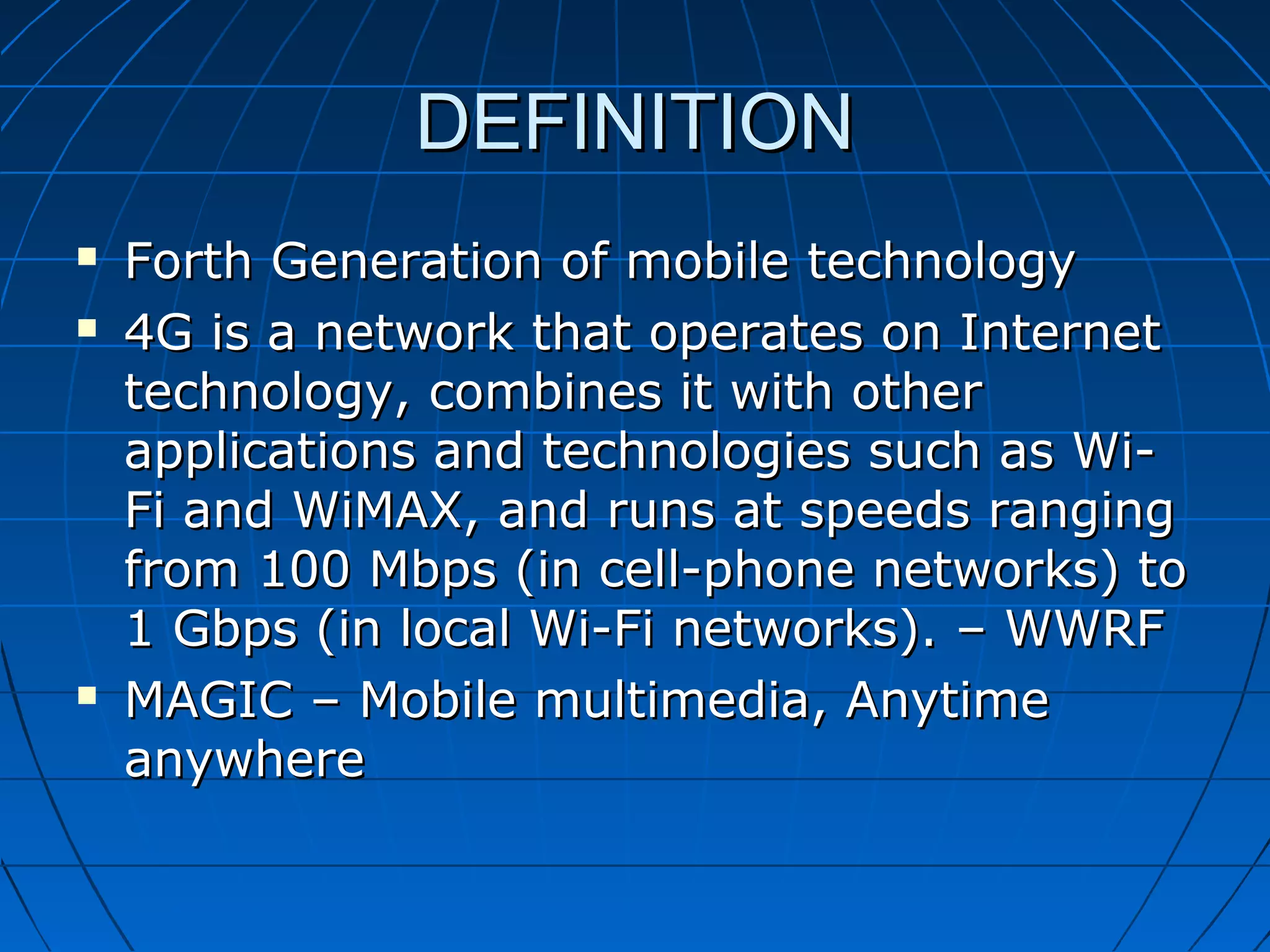 4g intro | PPT | Computer Networking | Computing