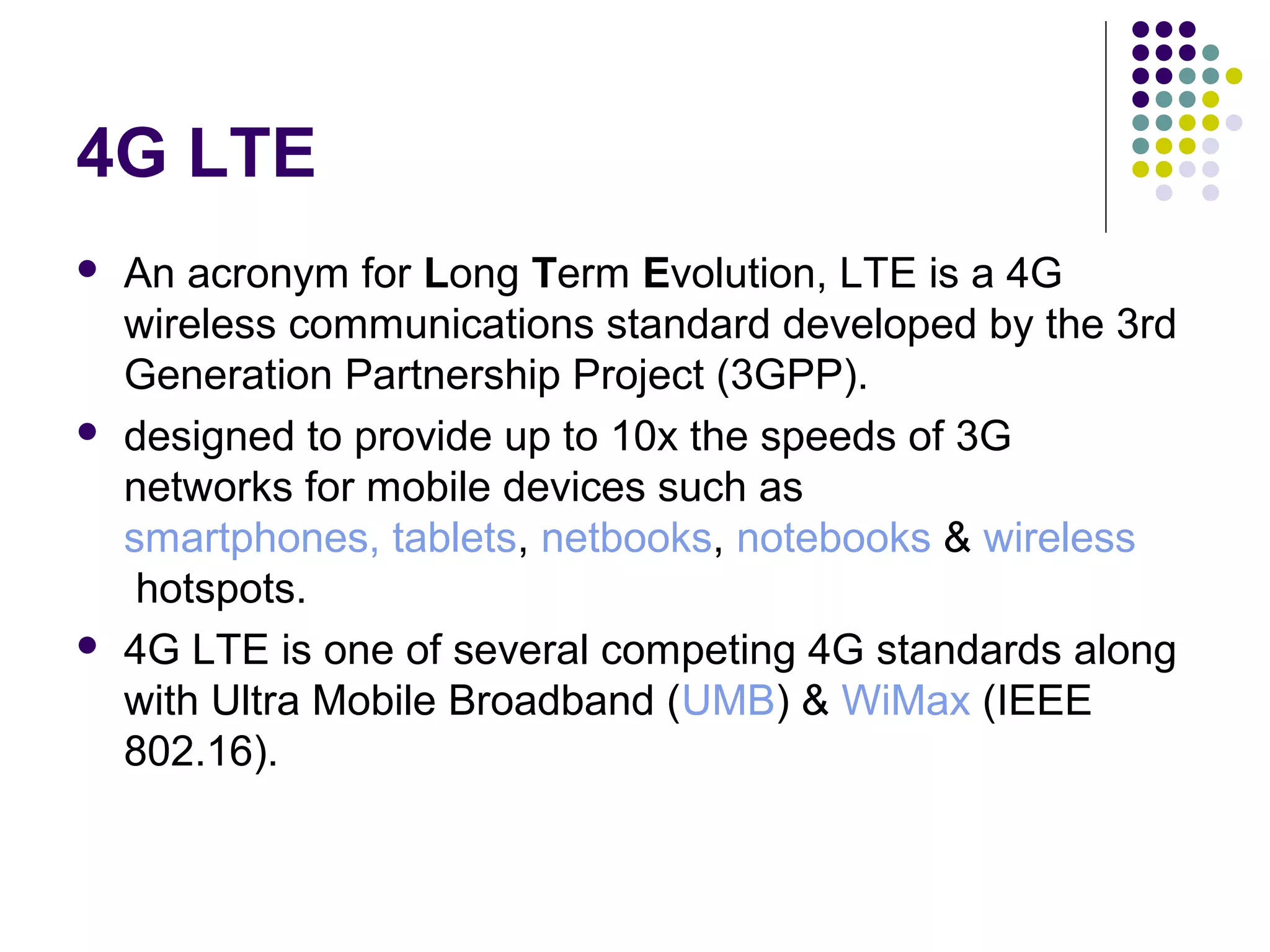 4 g LTE, LTE Advance | PPT