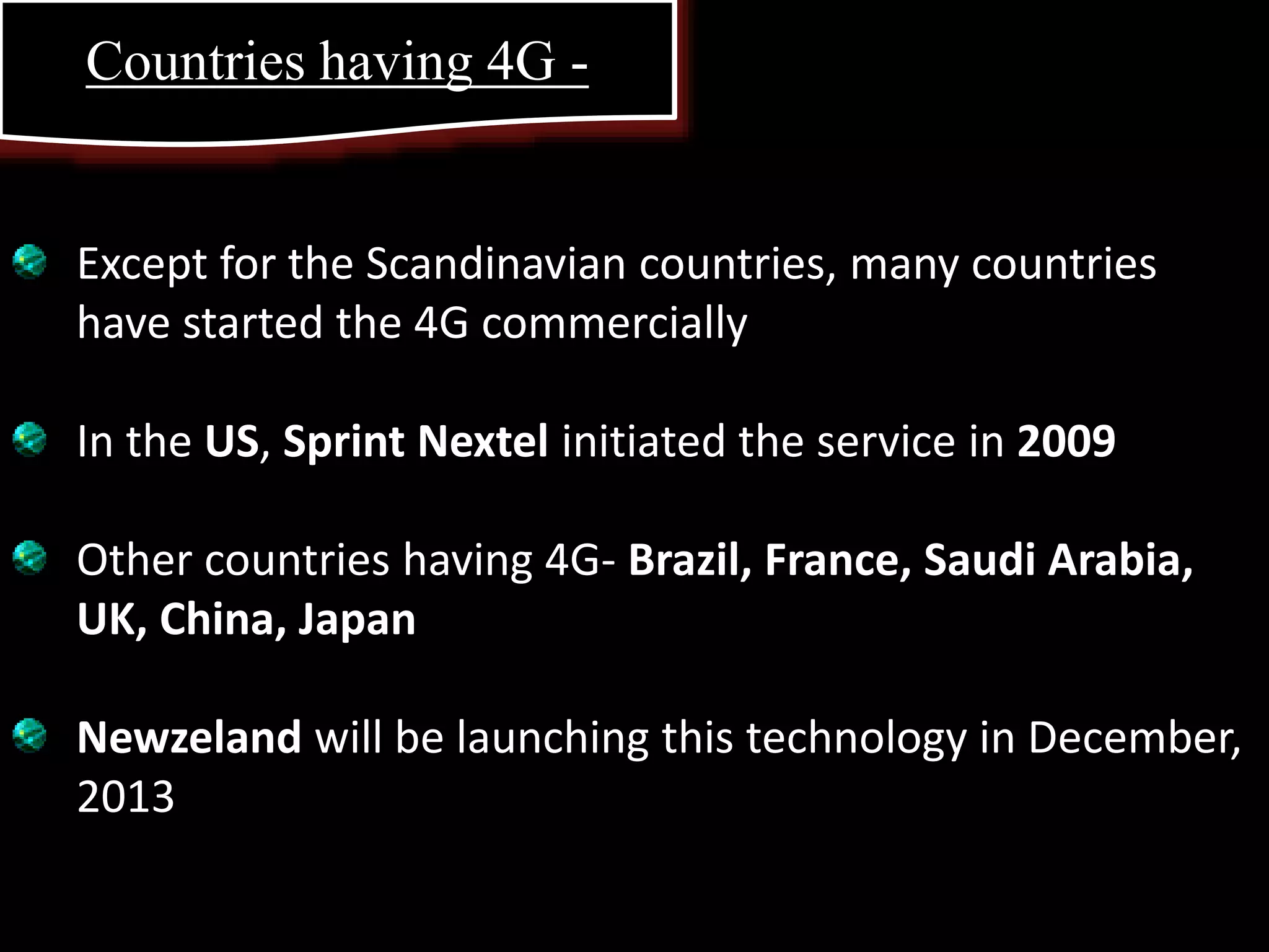 4G - The mobile race to evolution | PPT
