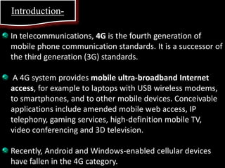4G - The mobile race to evolution | PPT