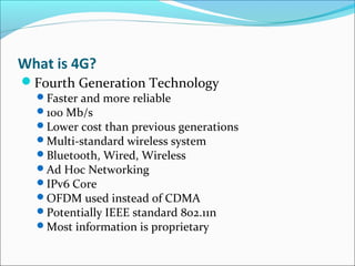 4G technology | PPT