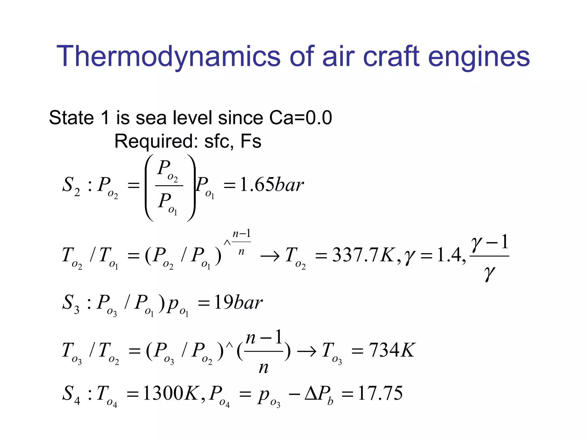 4 gas turbine cycles for aircraft propulsion | PPT