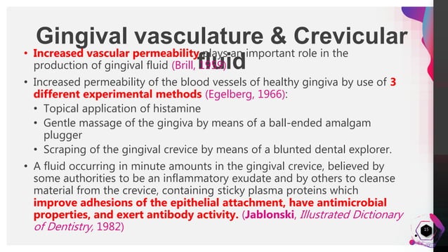 GINGIVAL CREVICULAR FLUID | PPTX | Biological Sciences | Science
