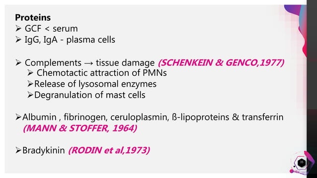 GINGIVAL CREVICULAR FLUID | PPTX | Biological Sciences | Science