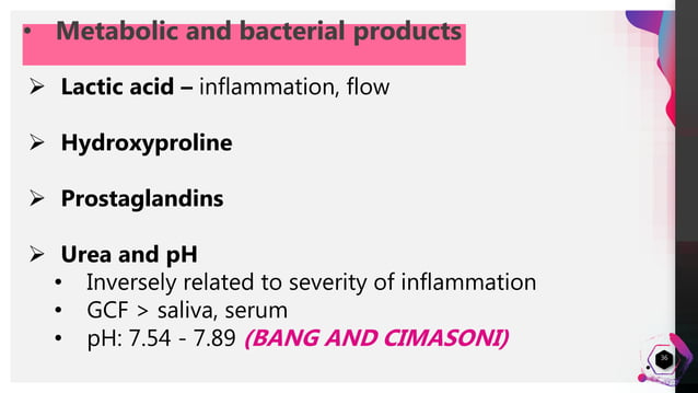 GINGIVAL CREVICULAR FLUID | PPTX | Biological Sciences | Science