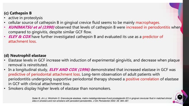 GINGIVAL CREVICULAR FLUID | PPTX | Biological Sciences | Science