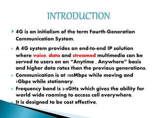 4 g communication system | PPTX