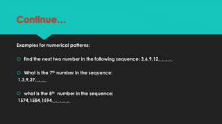 Mathematical patterns | PDF
