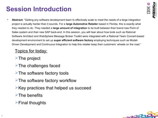 A Software Factory Integrating Rational & WebSphere Tools | PPT