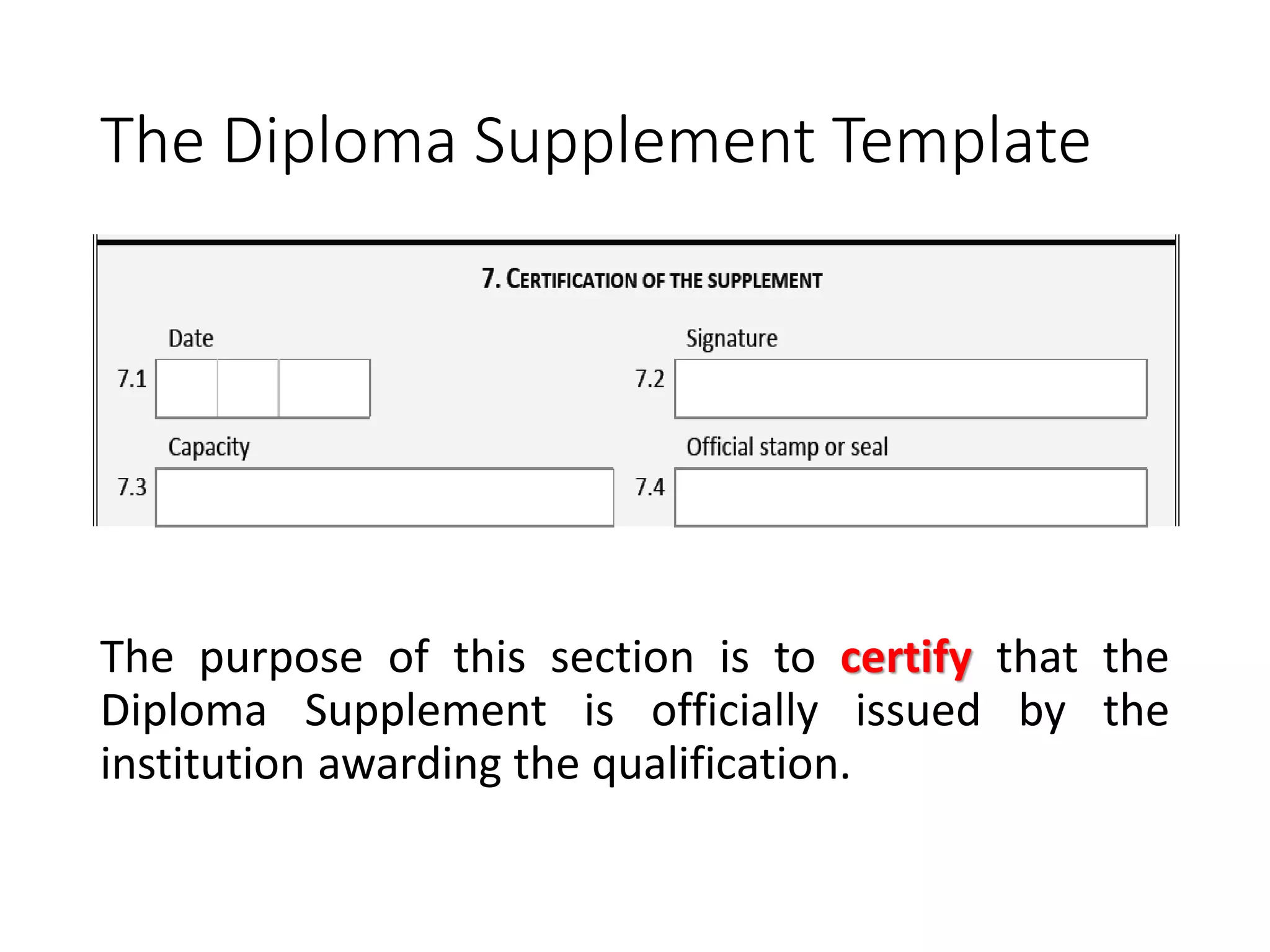 General principles of Diploma Supplement | PDF