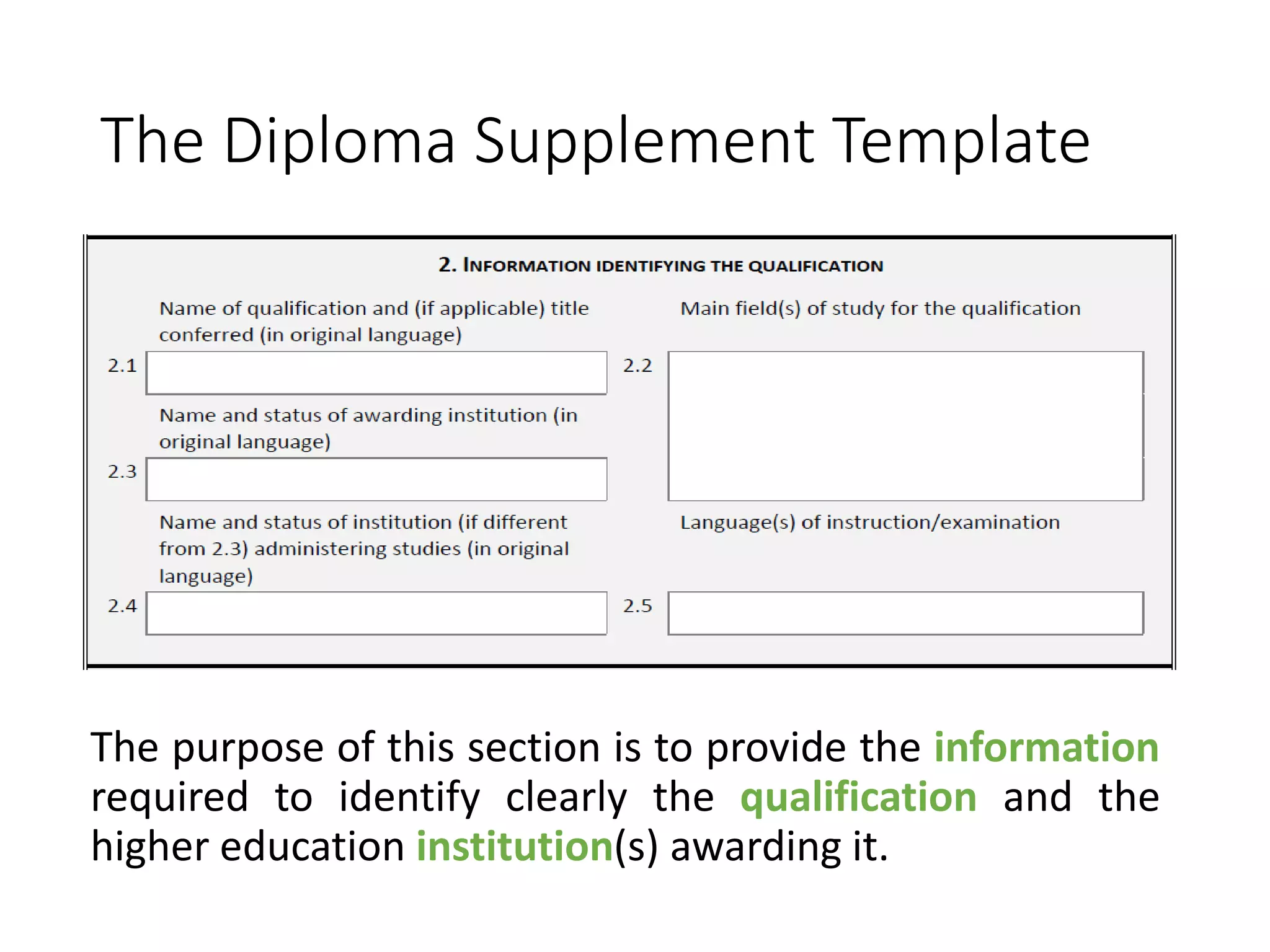 General principles of Diploma Supplement | PDF