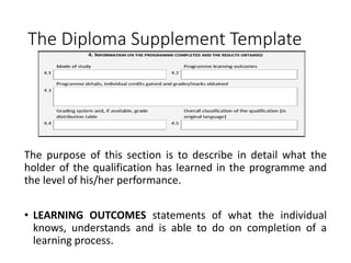 General principles of Diploma Supplement | PDF