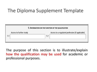 General principles of Diploma Supplement | PPT