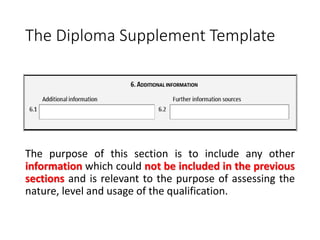 General principles of Diploma Supplement | PPT
