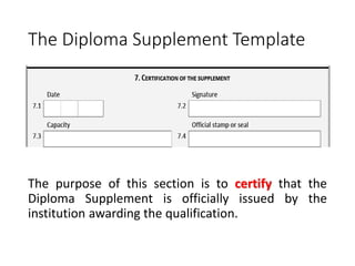 General principles of Diploma Supplement | PPT