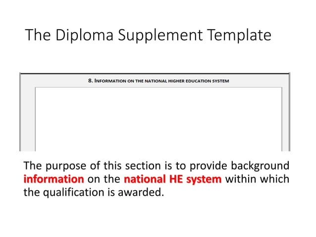 General principles of Diploma Supplement | PPT