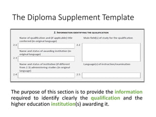 General principles of Diploma Supplement | PPT