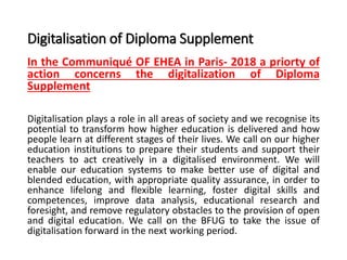 General principles of Diploma Supplement | PPT