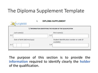General principles of Diploma Supplement | PPT