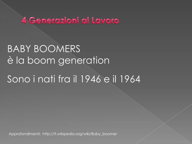 4 generazioni al lavoro | PPTX