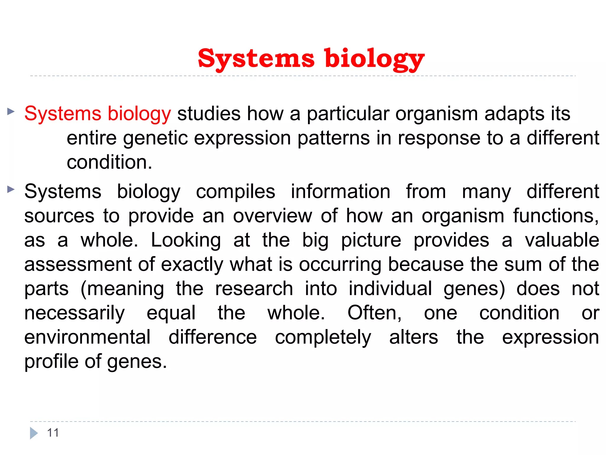 genomics and system biology | PPT