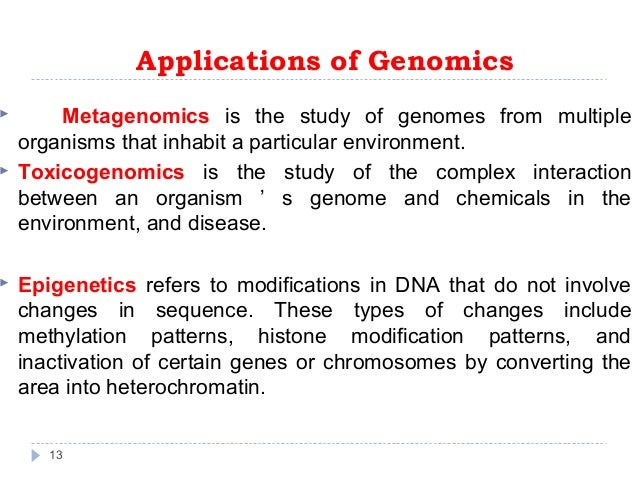 genomics and system biology