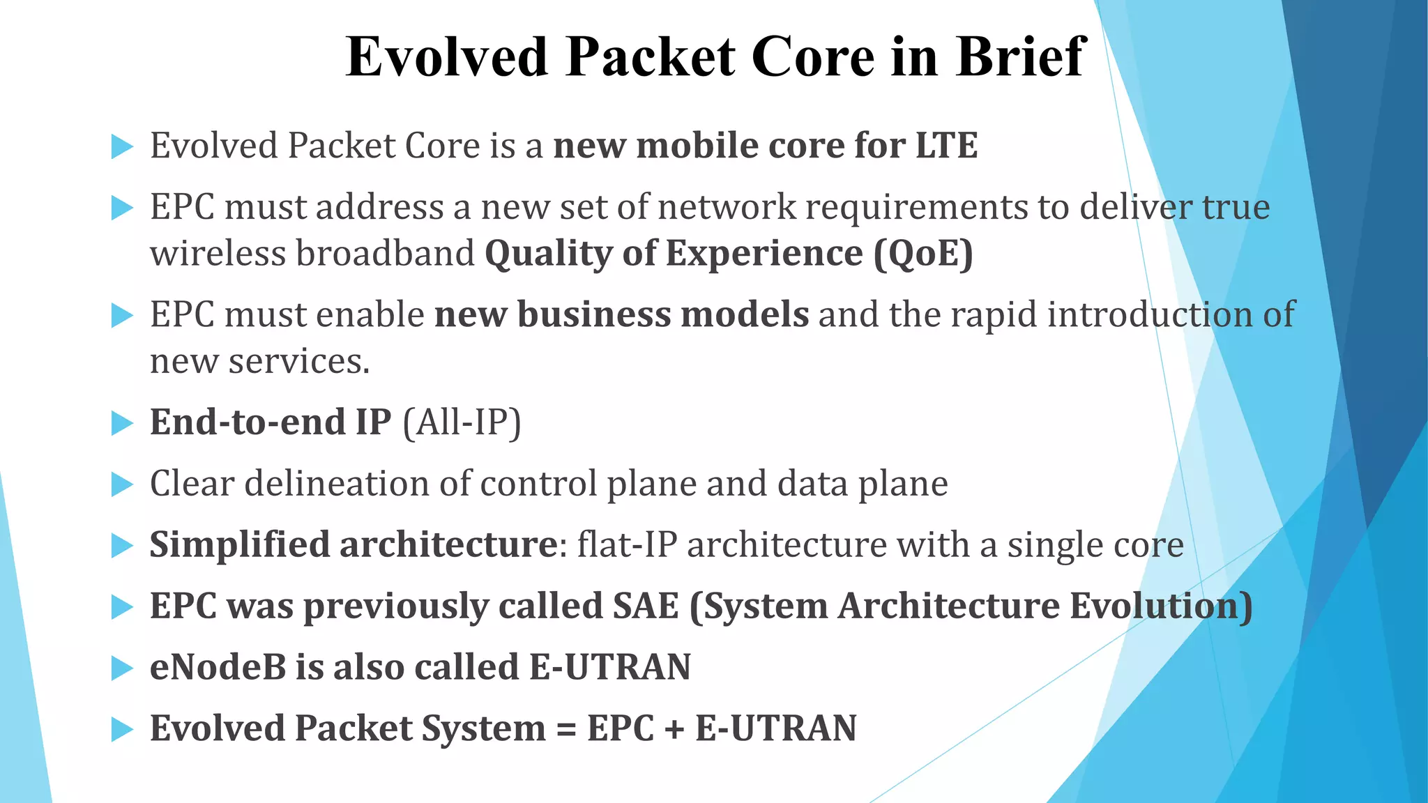 4G EPC architecture by saurav sarker | PPTX