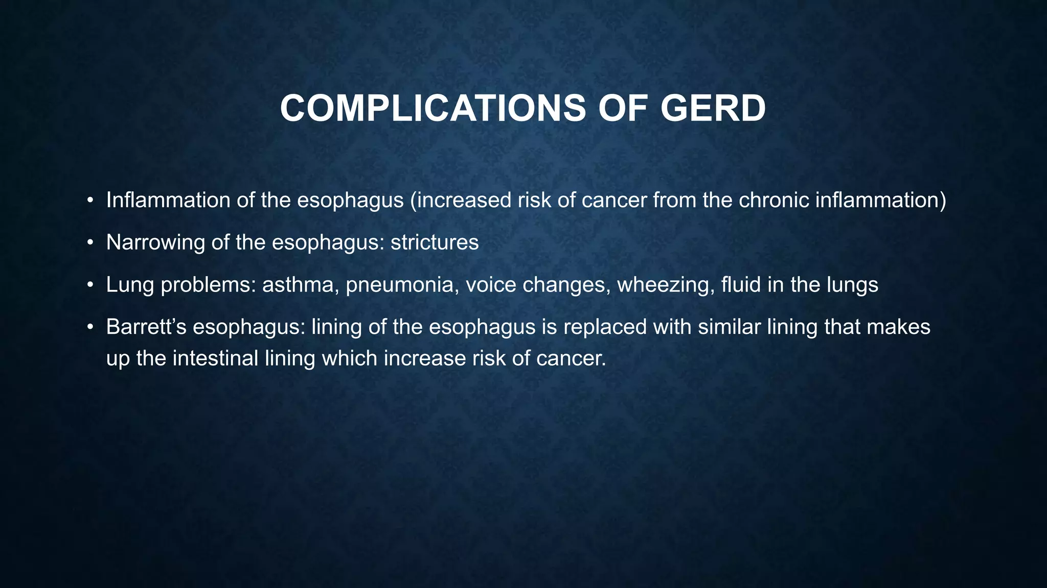 GASTROESOPHAGEAL REFLUX DISEASE | PPTX