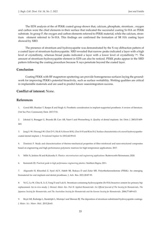 Surface Characterization of PEKK Modified by strontium –hydroxyapatite ...