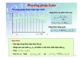 Phương pháp số và lập trình - Giải phương trình vi phân | PPT