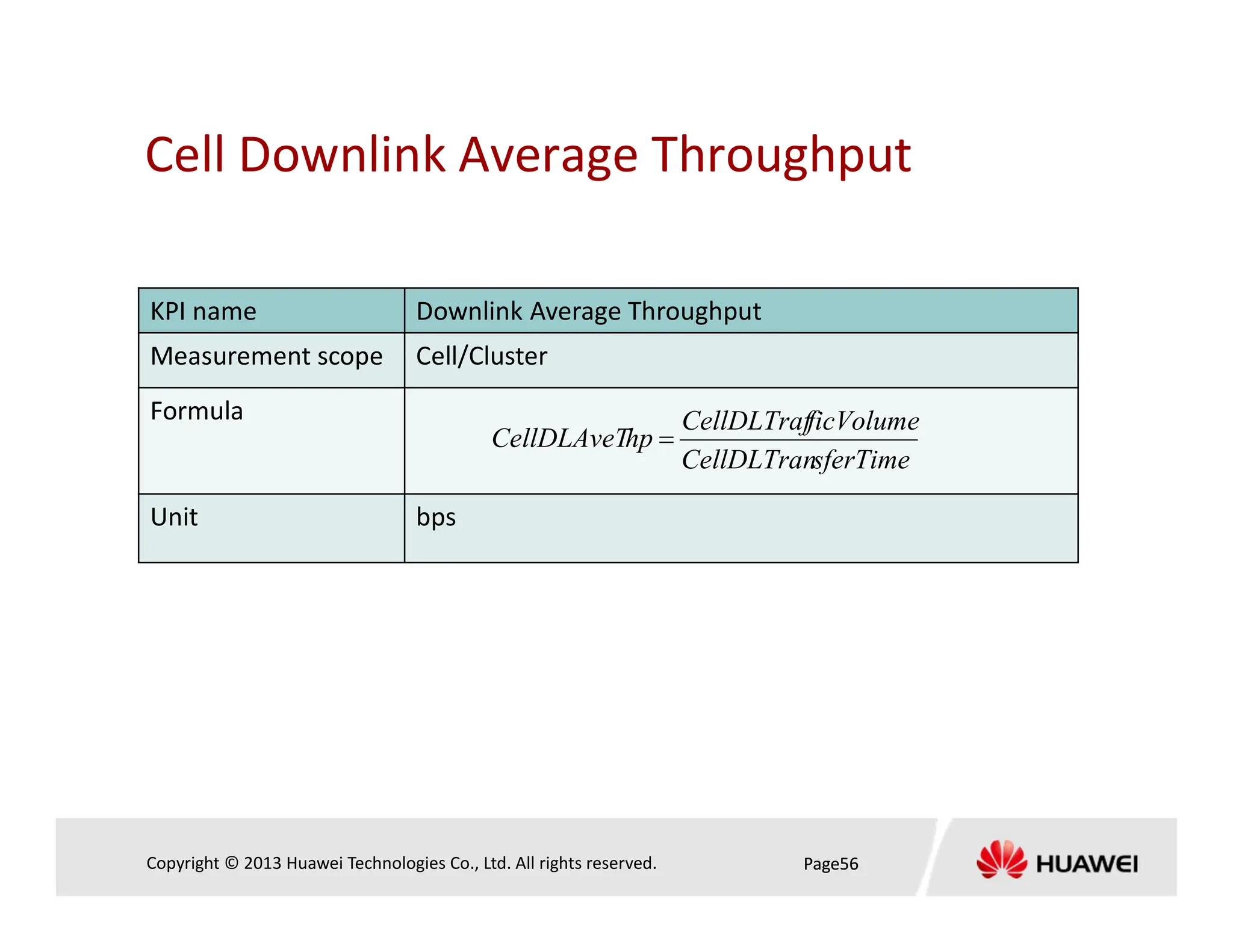4G key performance indicators for planning and optimization | PDF