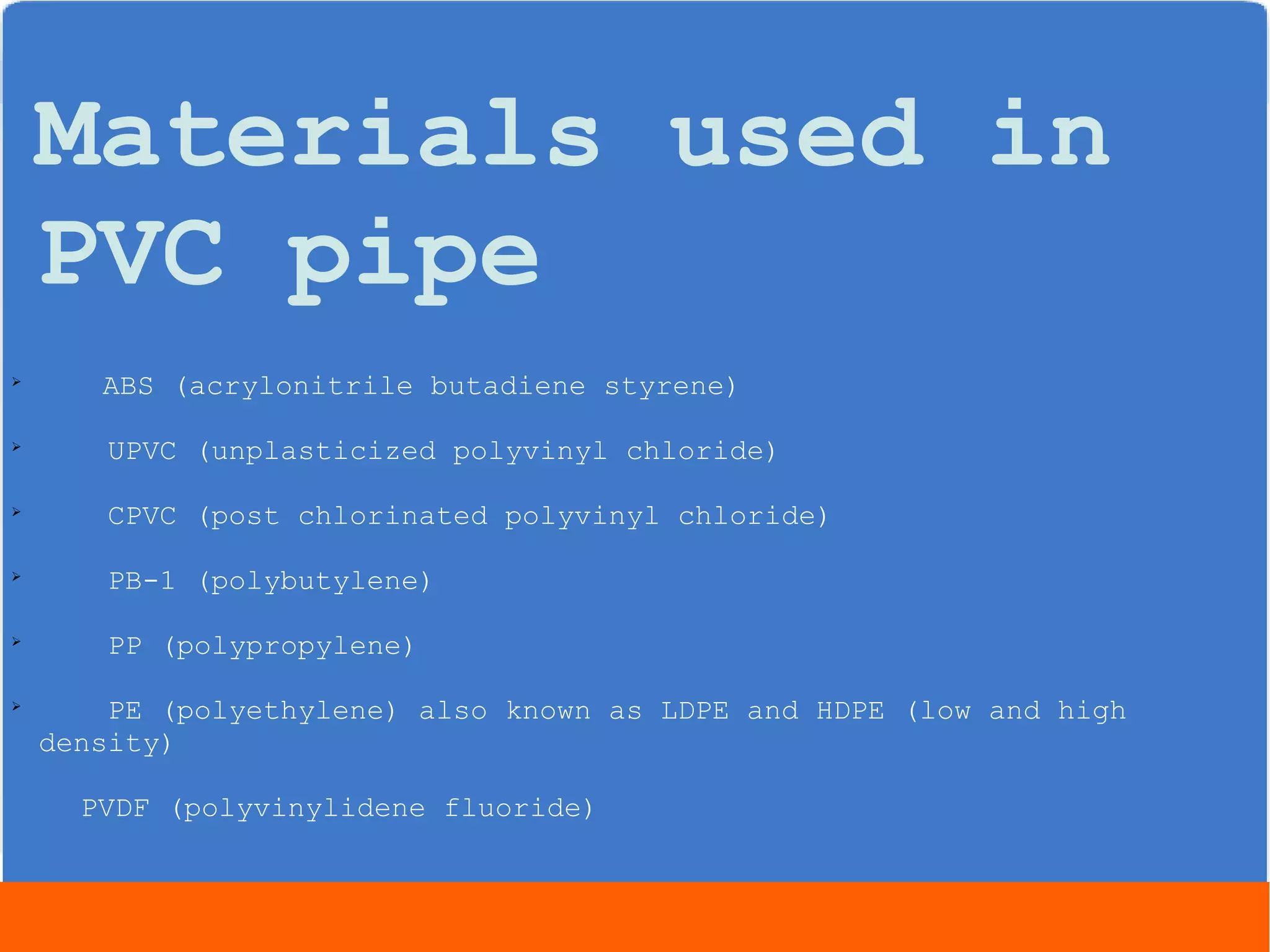PVC Pipes | PPT