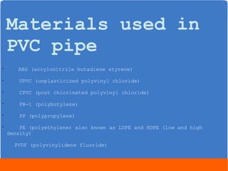 PVC Pipes | PPT