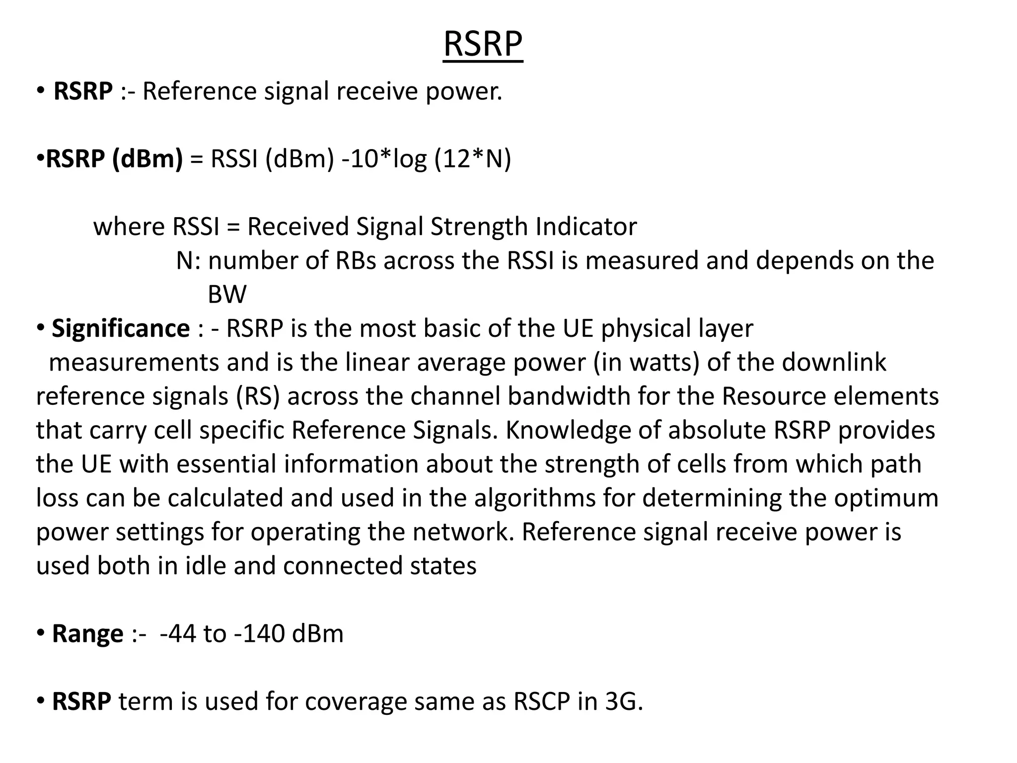 4 g lte_drive_test_parameters | PPTX