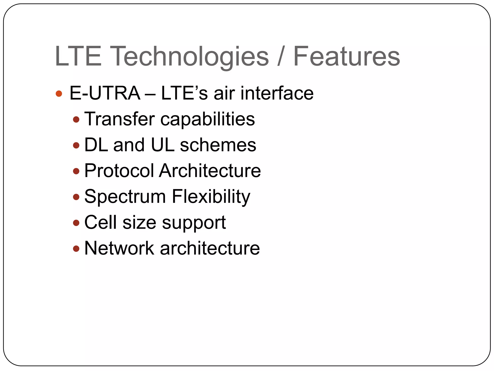 4G LTE Presentation Group 9 | PPTX
