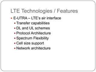 4G LTE Presentation Group 9 | PPTX