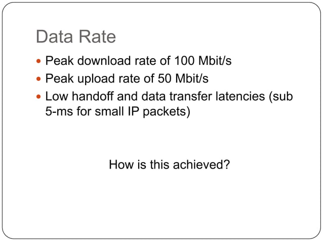 4G LTE Presentation Group 9 | PPTX