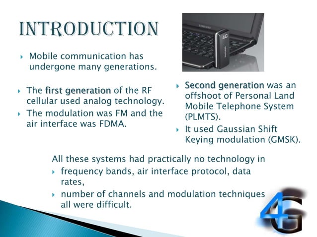 4g Mobile Communication Technology | PPTX