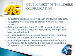 4g Mobile Communication Technology | PPTX