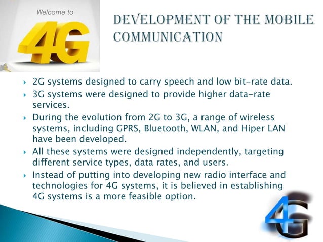 4g Mobile Communication Technology | PPTX