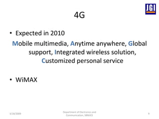 4 G mobile technology | PPT