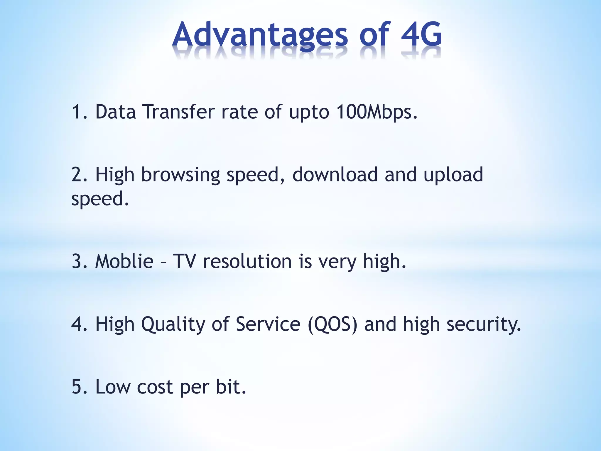 4g mobile technology and it’s comparisons | PPTX